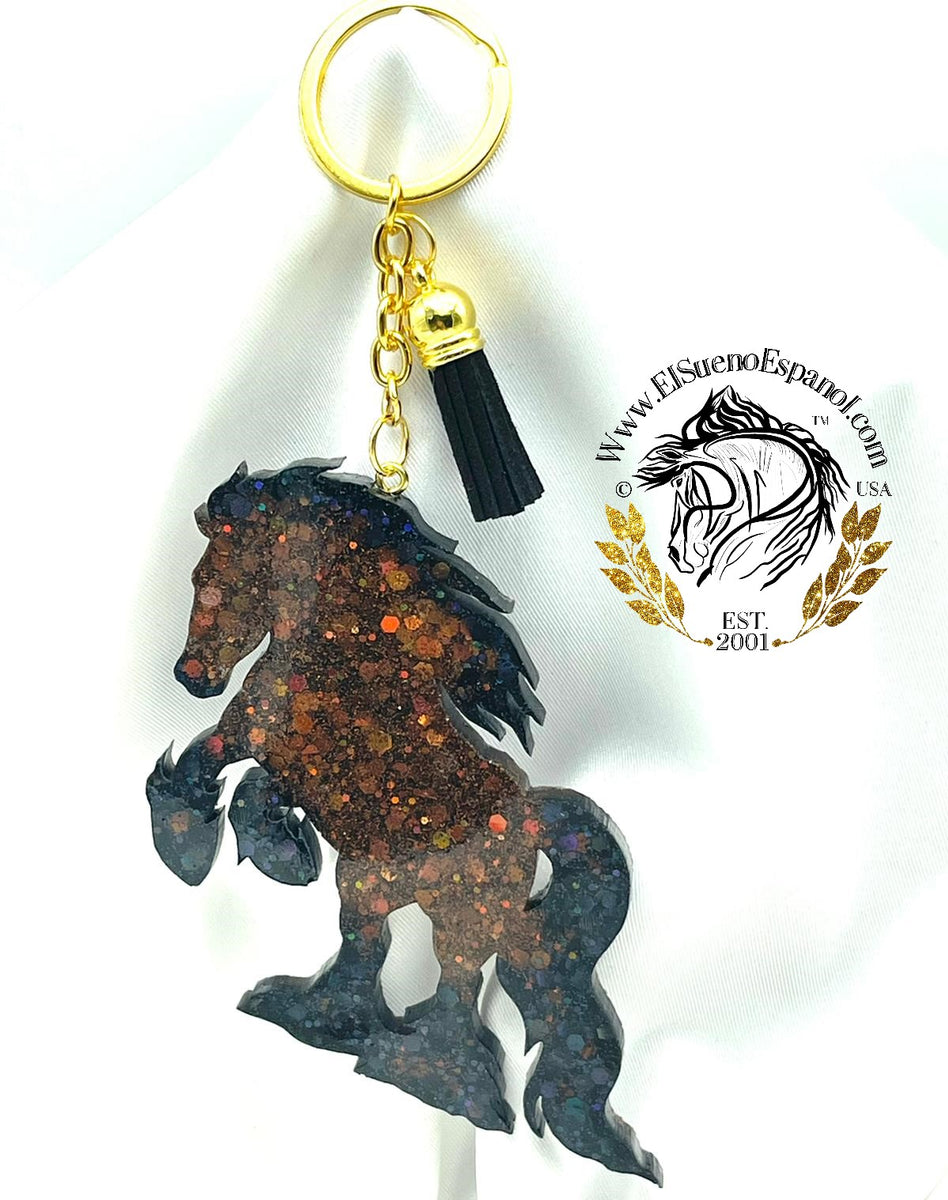 Gypsy Bay | Sparkle Glitter Confetti Horse Keychain – El Sueno Espanol
