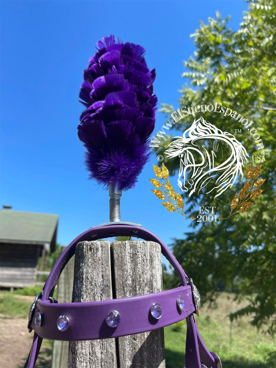 Mini Bridle Set (no bit) with Diamond Browband, Plume & Leadline. – El ...